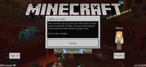 Minecraft PE Error Code Creeper : How to fix it - Android Gram